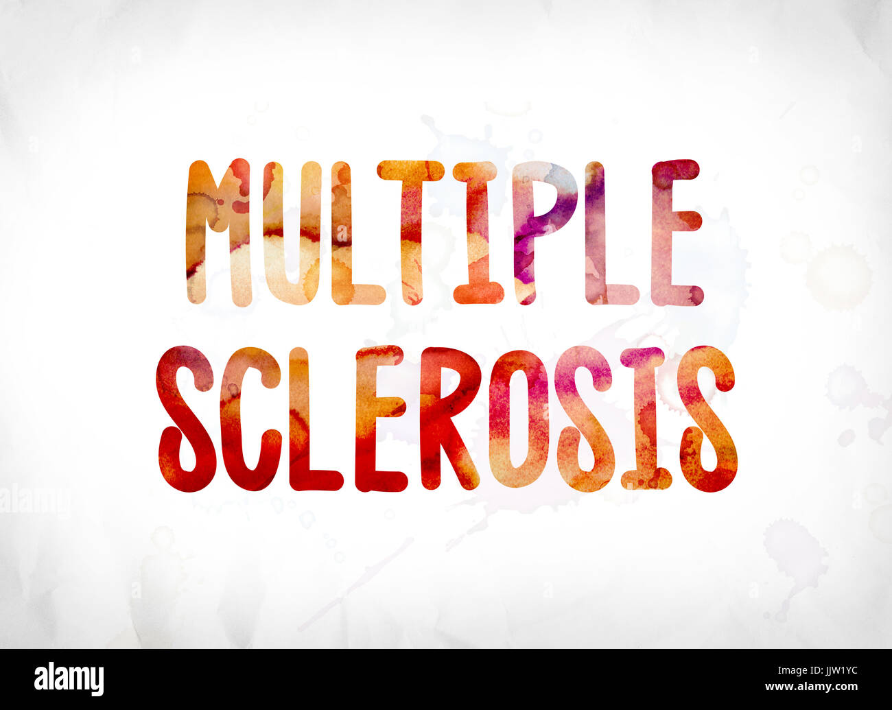 The words Multiple Sclerosis concept and theme painted in colorful ...