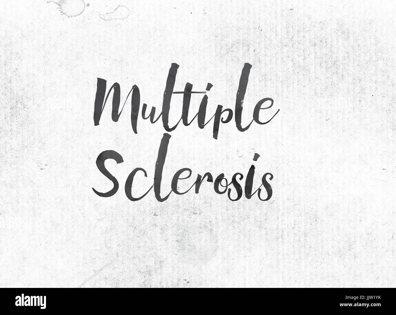 The words Multiple Sclerosis concept and theme painted in black ink on ...