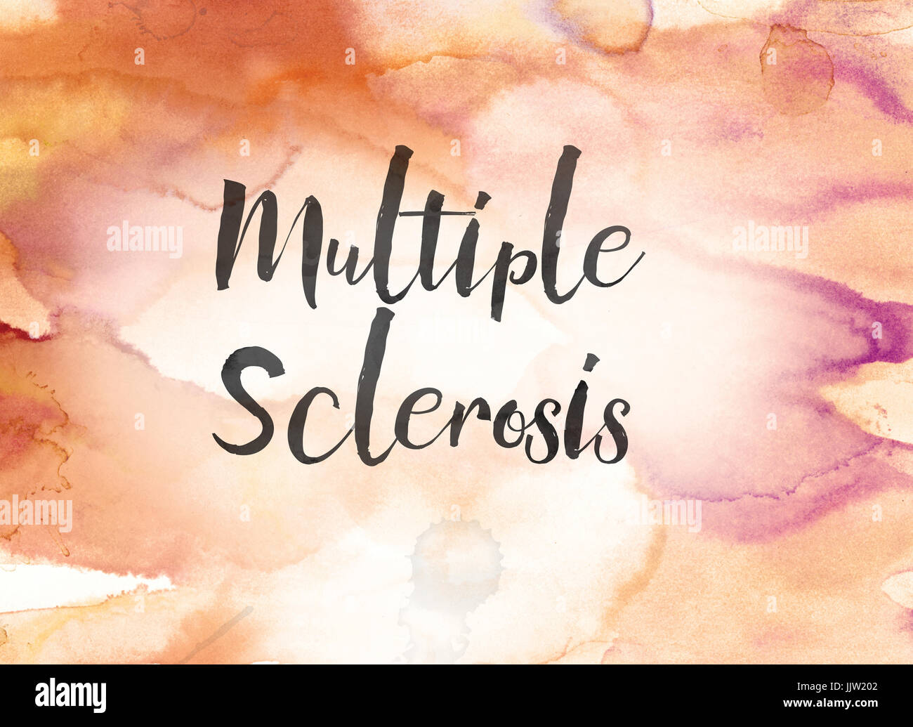 The words Multiple Sclerosis concept and theme written in black ink on ...