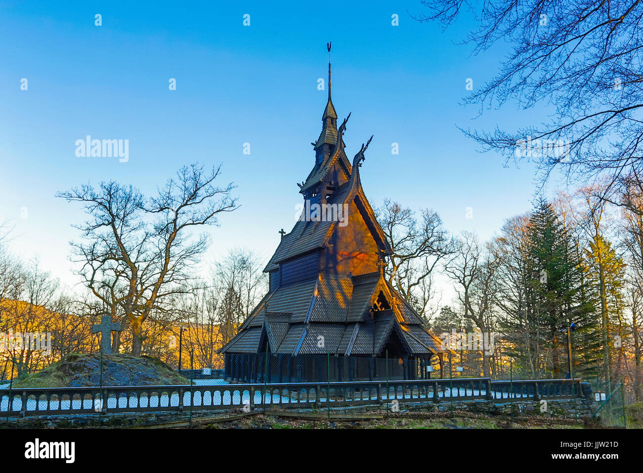 Fantoft Stave Church Stock Photos & Fantoft Stave Church Stock Images ...