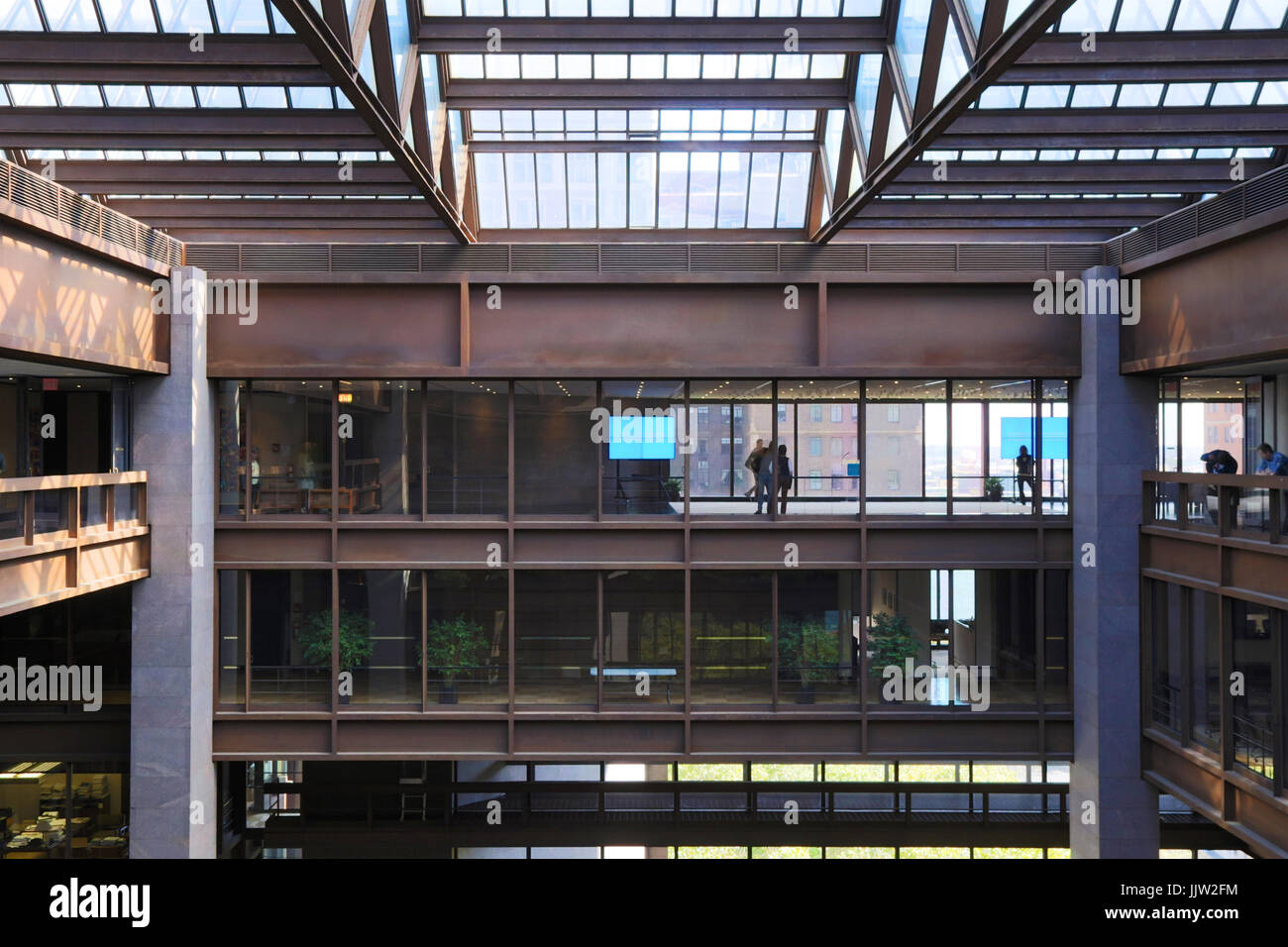 Inside the Ford Foundation Building in New York, NY, USA Stock Photo ...