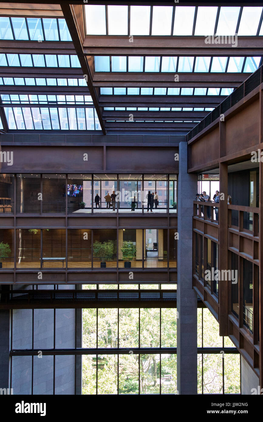 Inside the Ford Foundation Building in New York, NY, USA Stock Photo ...