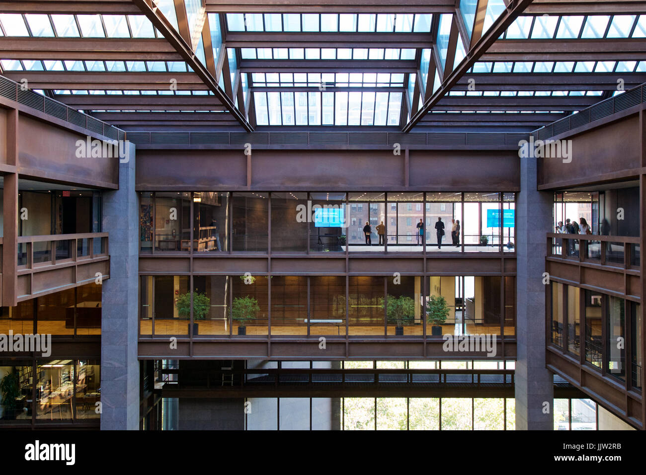 Inside the Ford Foundation Building in New York, NY, USA Stock Photo ...