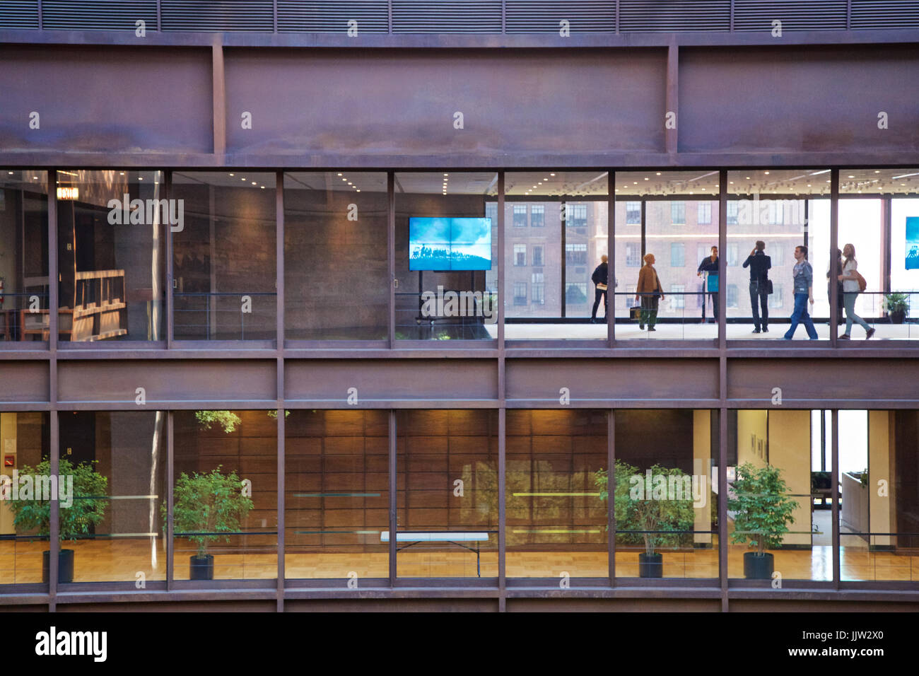 Inside the Ford Foundation Building in New York, NY, USA Stock Photo ...