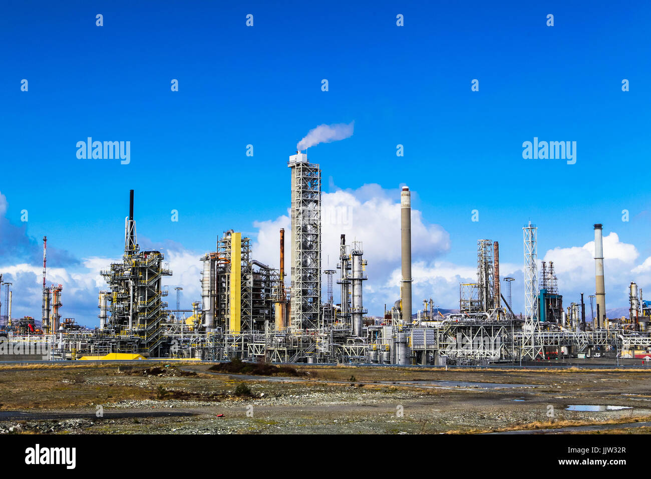 Oil refinery. Mongstad, Norway Stock Photo - Alamy
