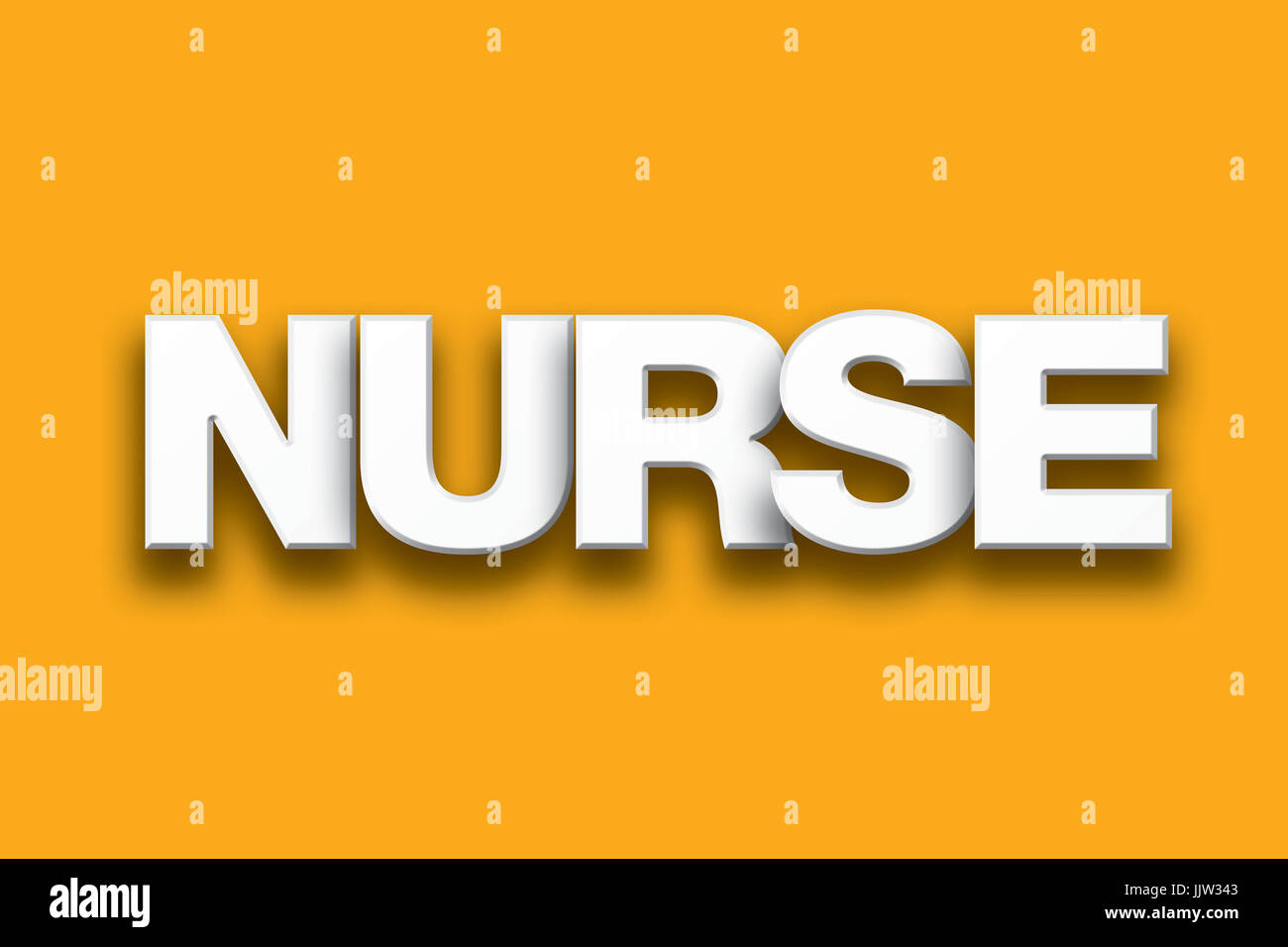 The word Nurse concept written in white type on a colorful background ...