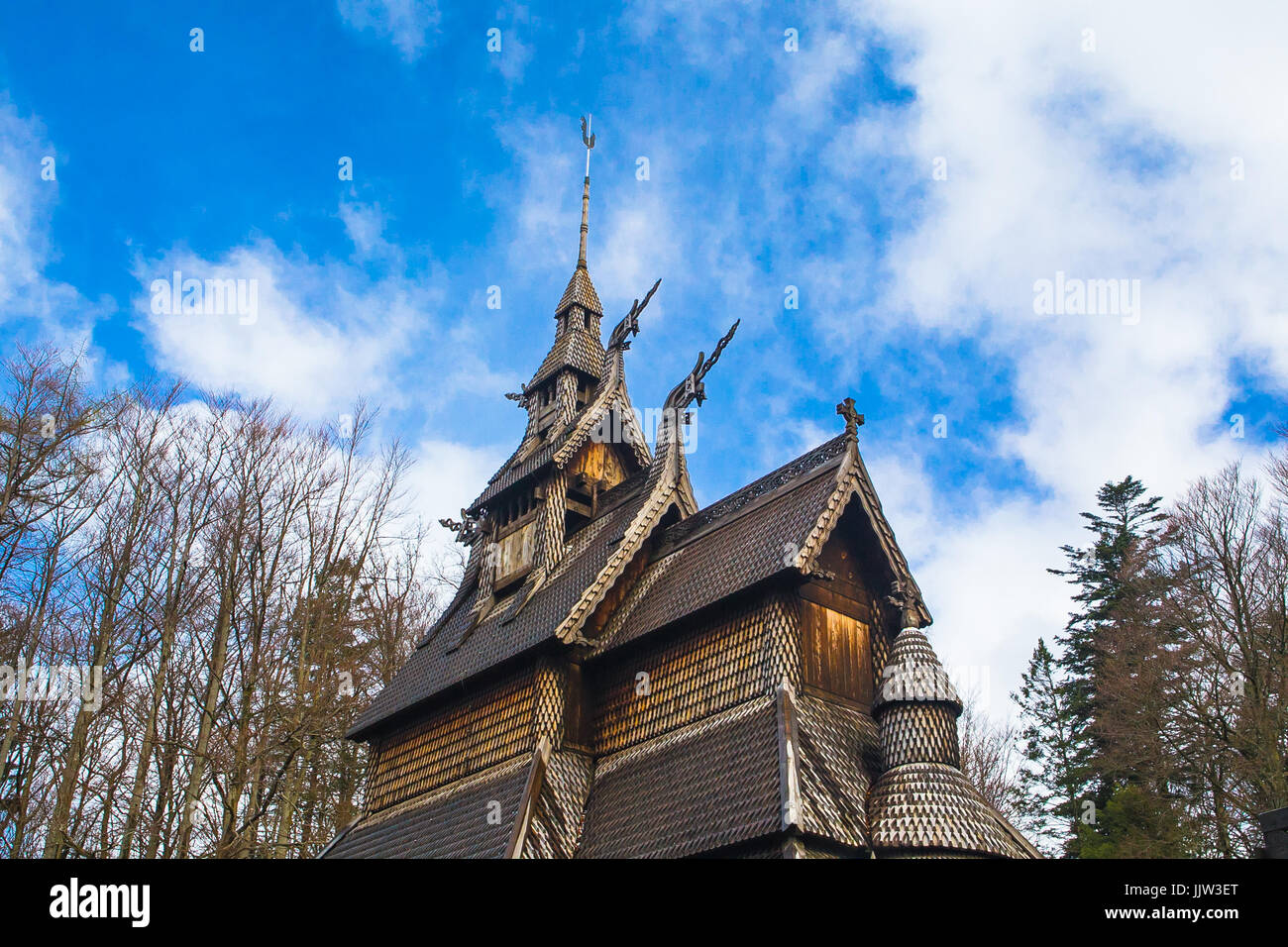 Fantoft stave church norway hi-res stock photography and images - Alamy