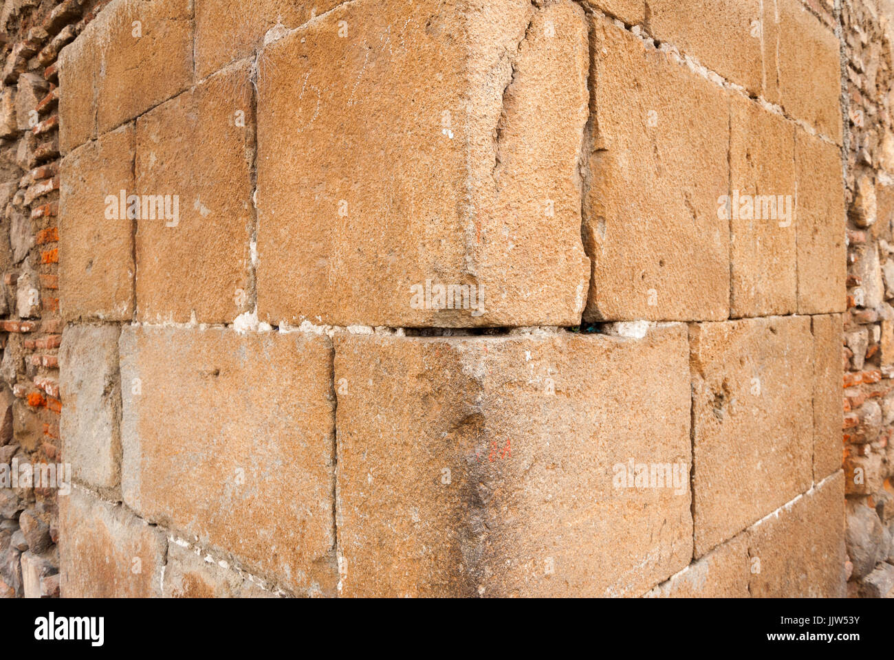 Corner perspective colonial house with barred windows in Antigua ...