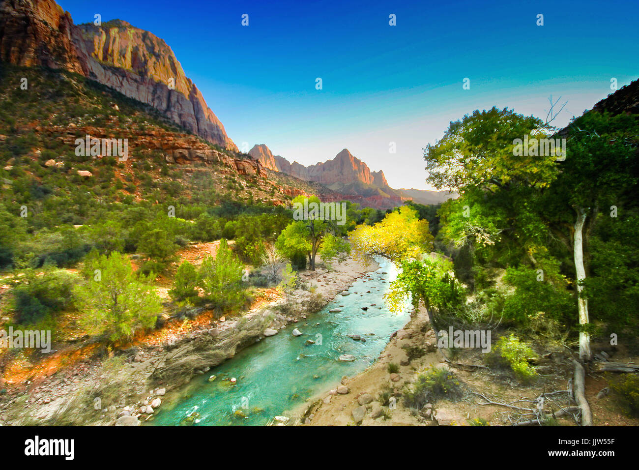 Zion Stream in Fall Stock Photo - Alamy