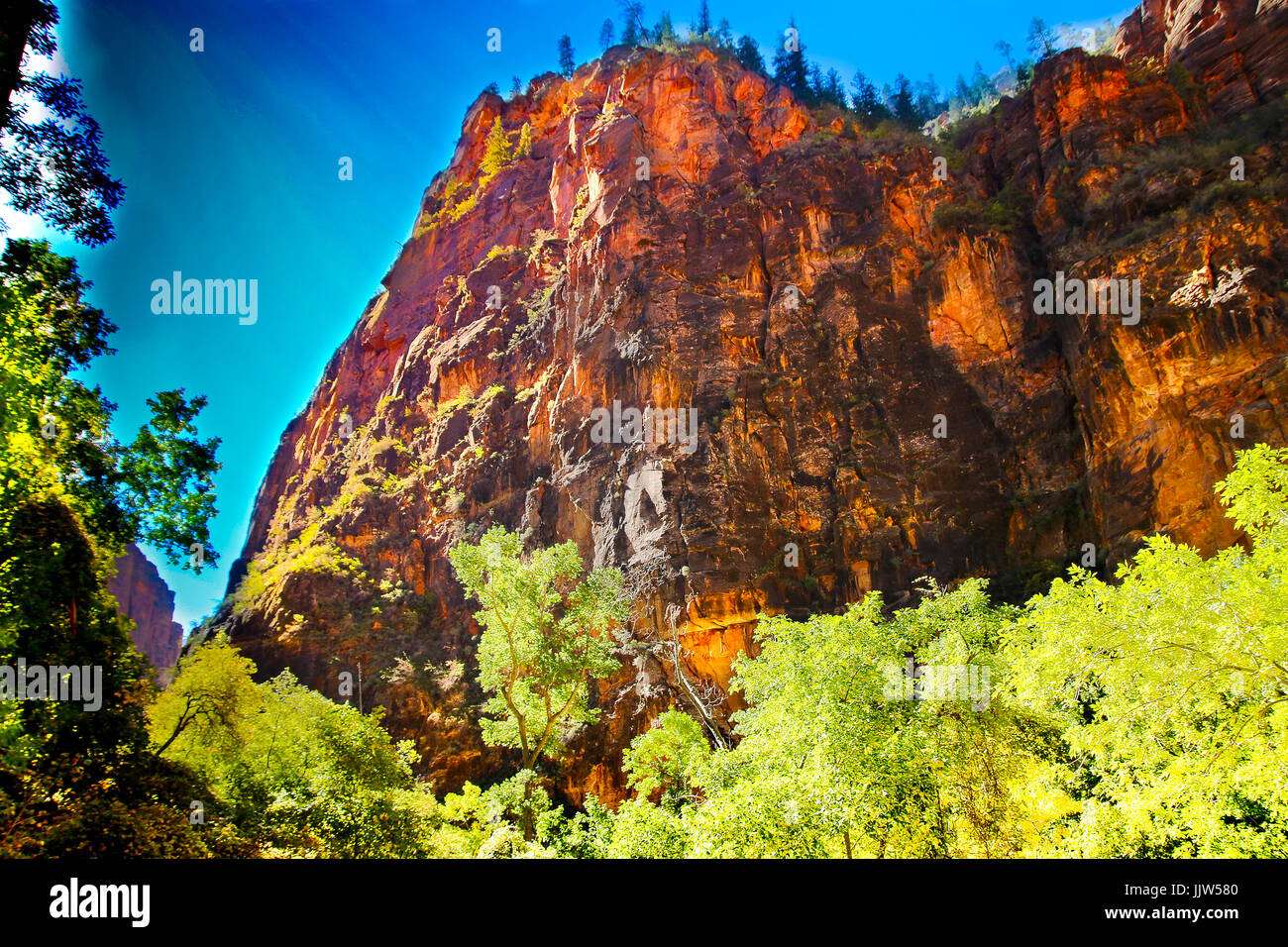 Zion Cliff Face Stock Photo - Alamy