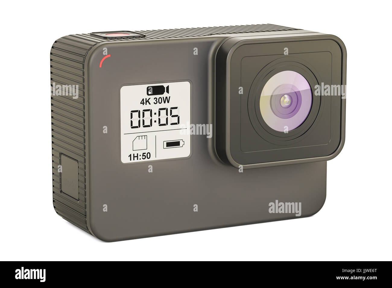 Modern dashcam DVR closeup, 3D rendering isolated on white background ...