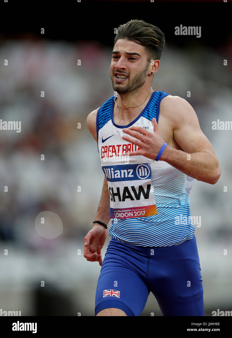 Great Britain's Zachary Shaw competes in the Men's 200m T12 Semifinal ...