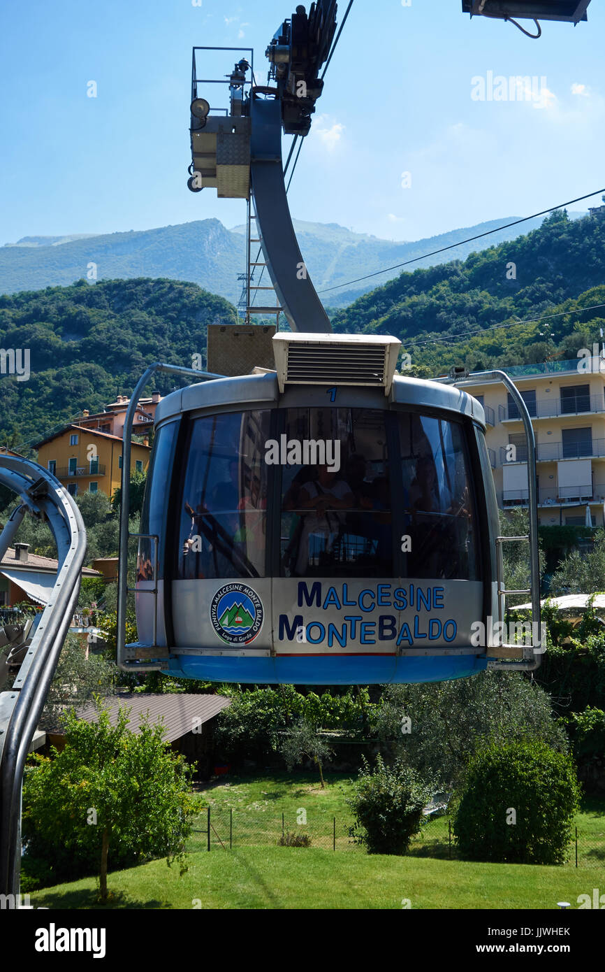 Malcesine Monte Baldo cable car. Lake Garda. Italy Stock Photo - Alamy