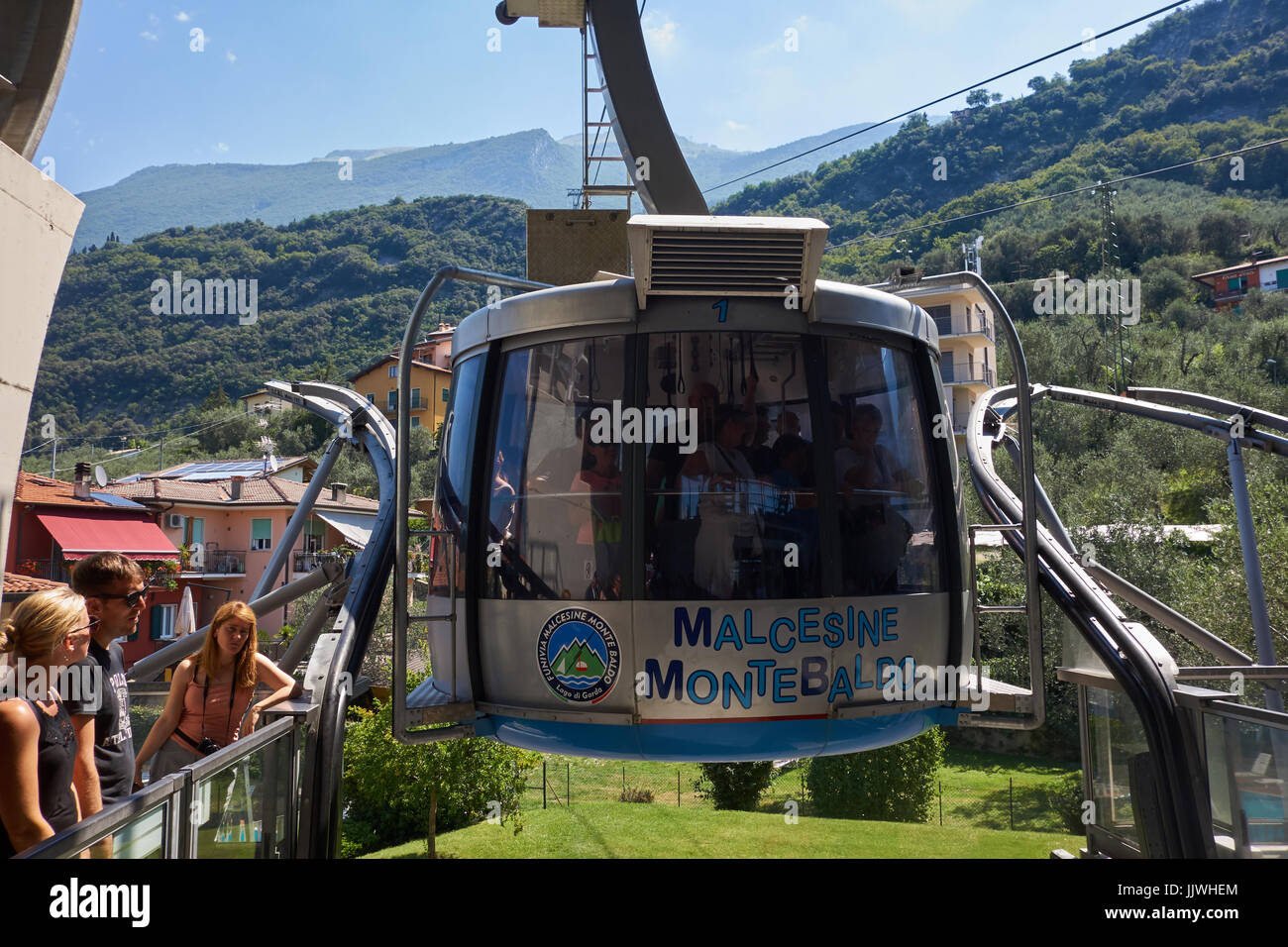 Malcesine Monte Baldo cable car. Lake Garda. Italy Stock Photo - Alamy