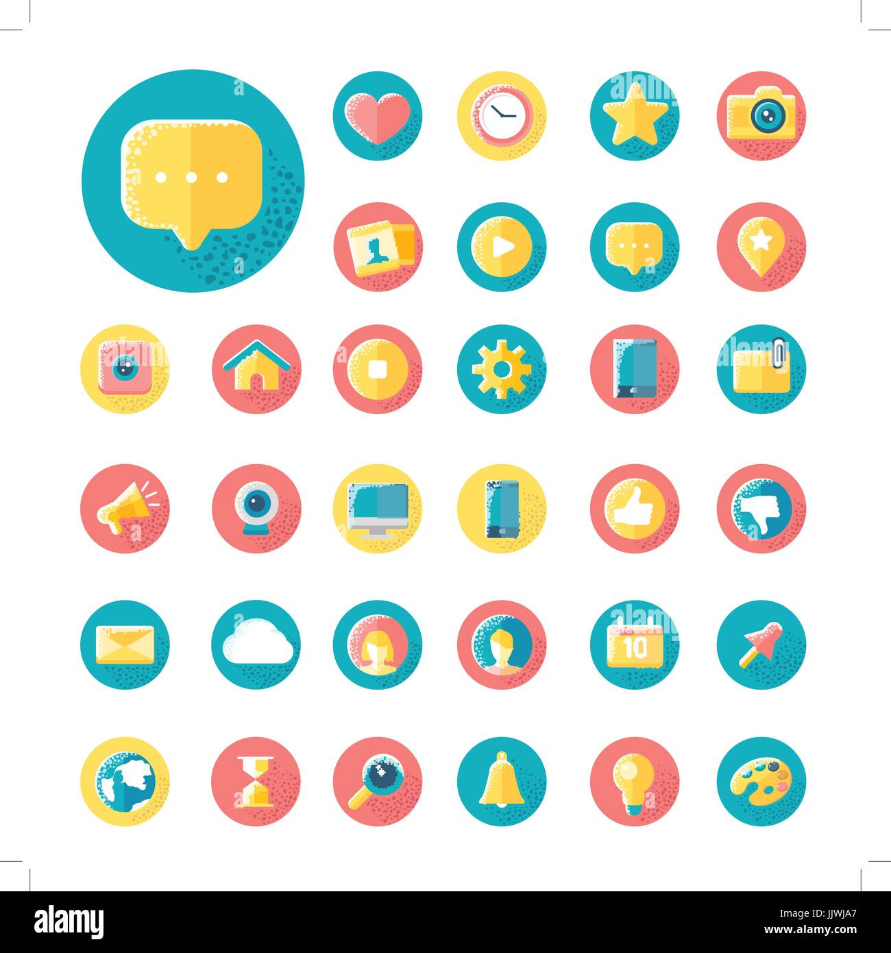 Advertising media icons signs Cut Out Stock Images & Pictures - Alamy