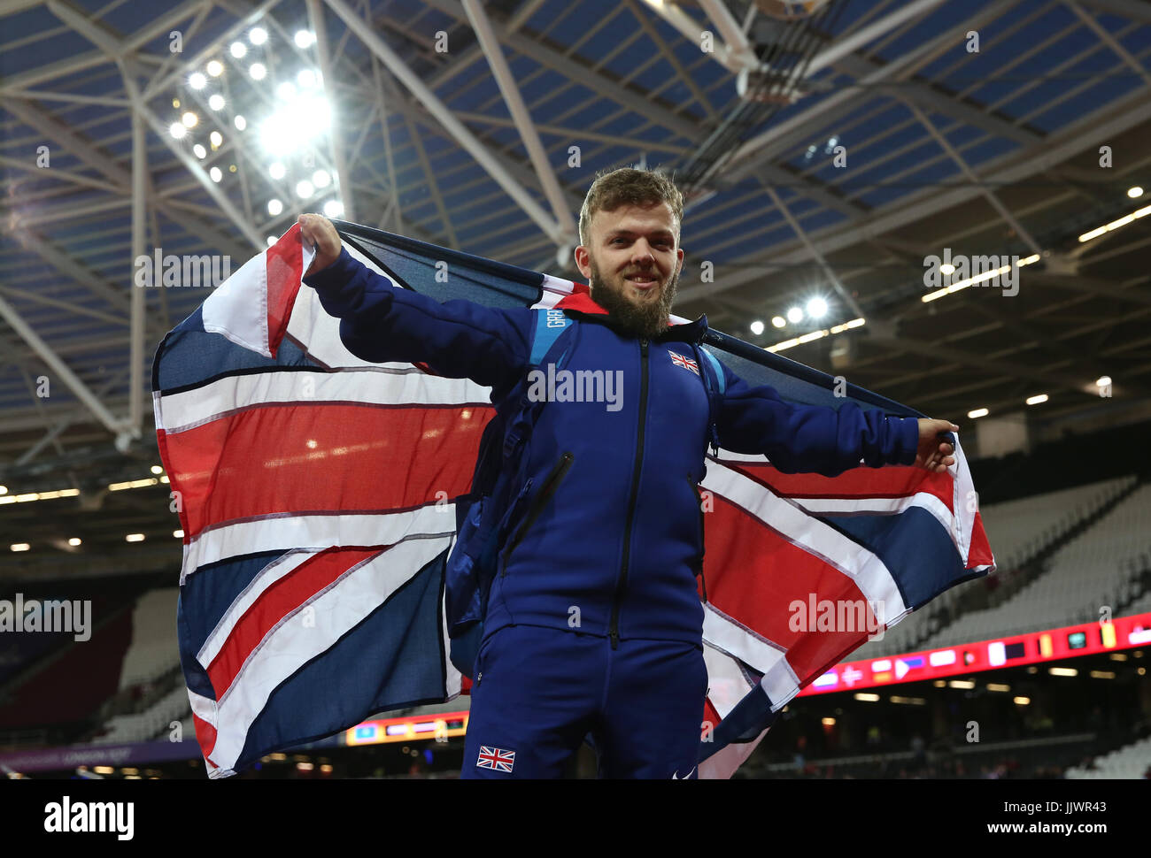 Great Britain's Kyron Duke celebrates winning bronze in the Men's Shot ...