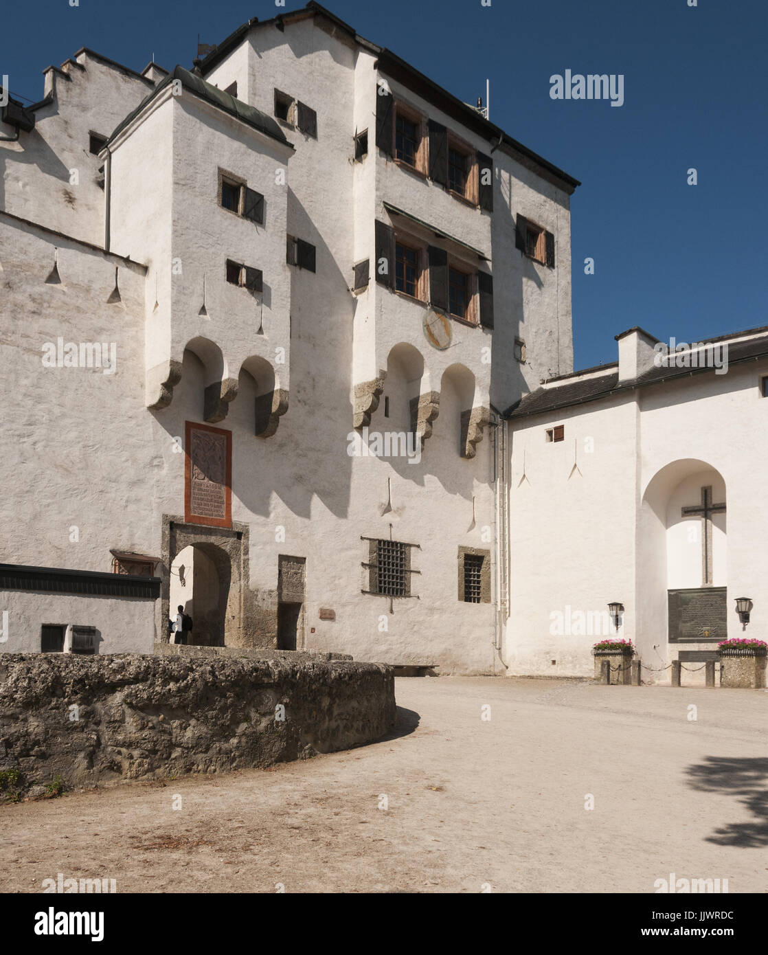 Austria, Salzburg, Festung Hohensalzburg Castle, 1400s, inner courtyard ...