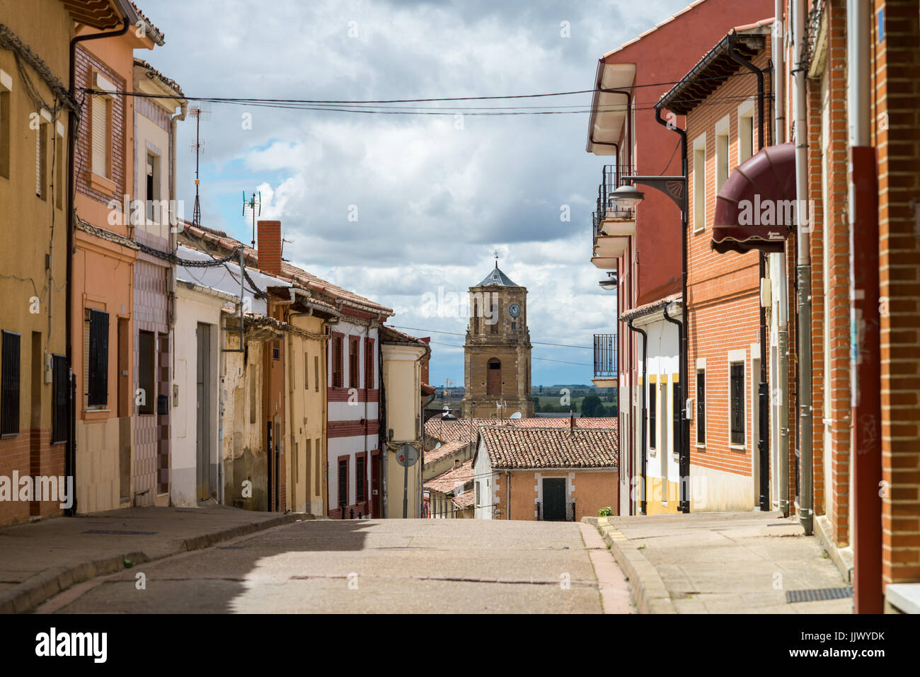 Street of the Sahagun, Spain. Camino de Santiago. Camino de Santiago ...