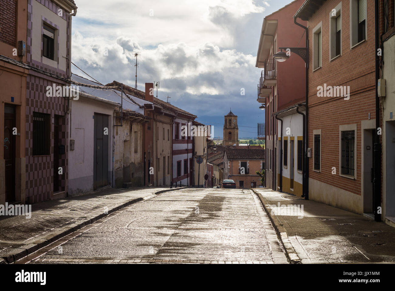Street of the Sahagun, Spain. Camino de Santiago. Camino de Santiago ...