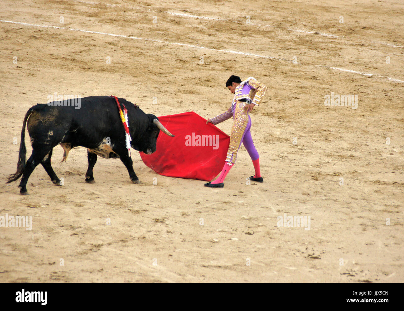 Corrida de toros en la plaza de toros de las ventas hi-res stock ...