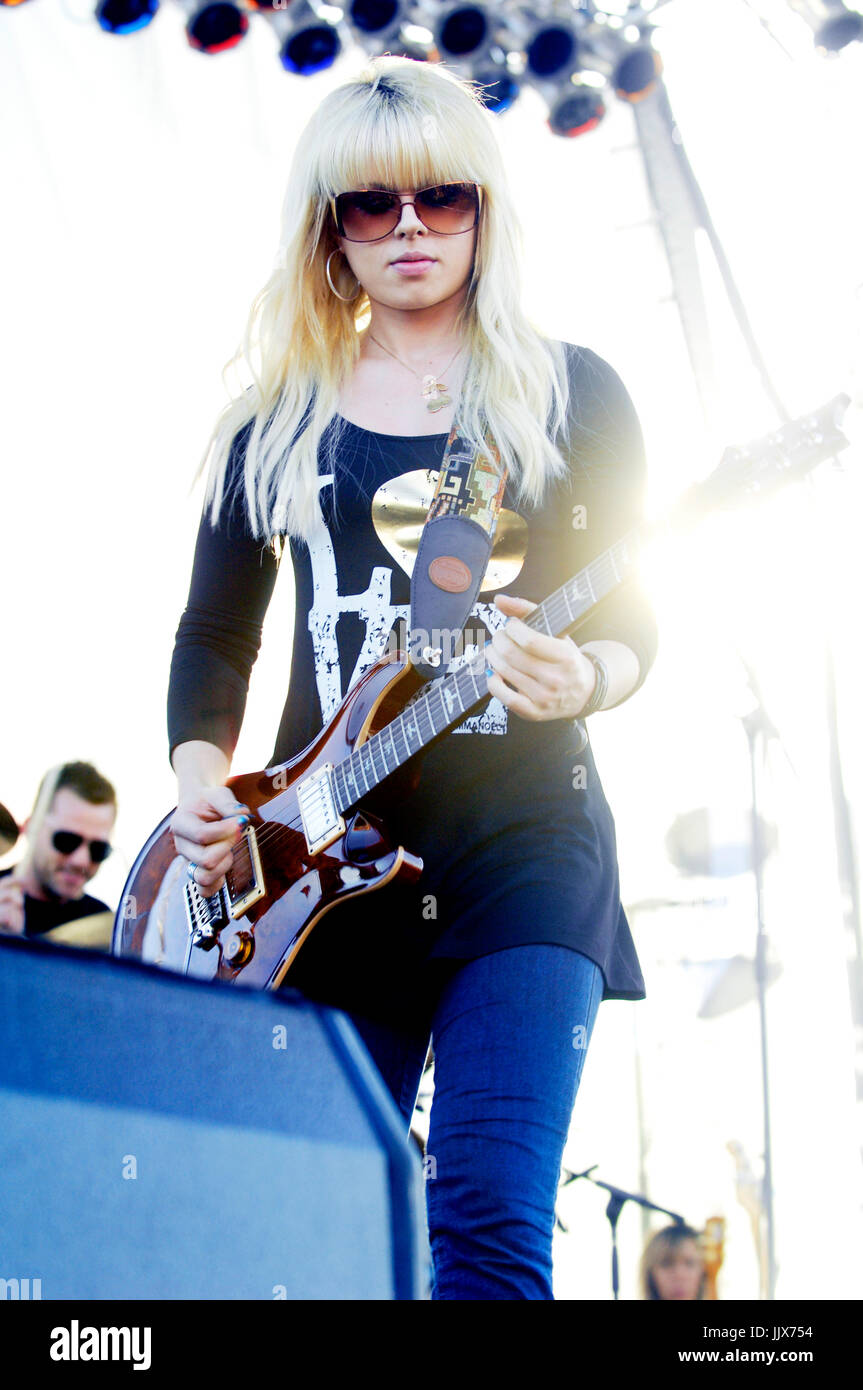Singer Orianthi performs Bamboozle Festival - Day 2 Angel Stadium March ...