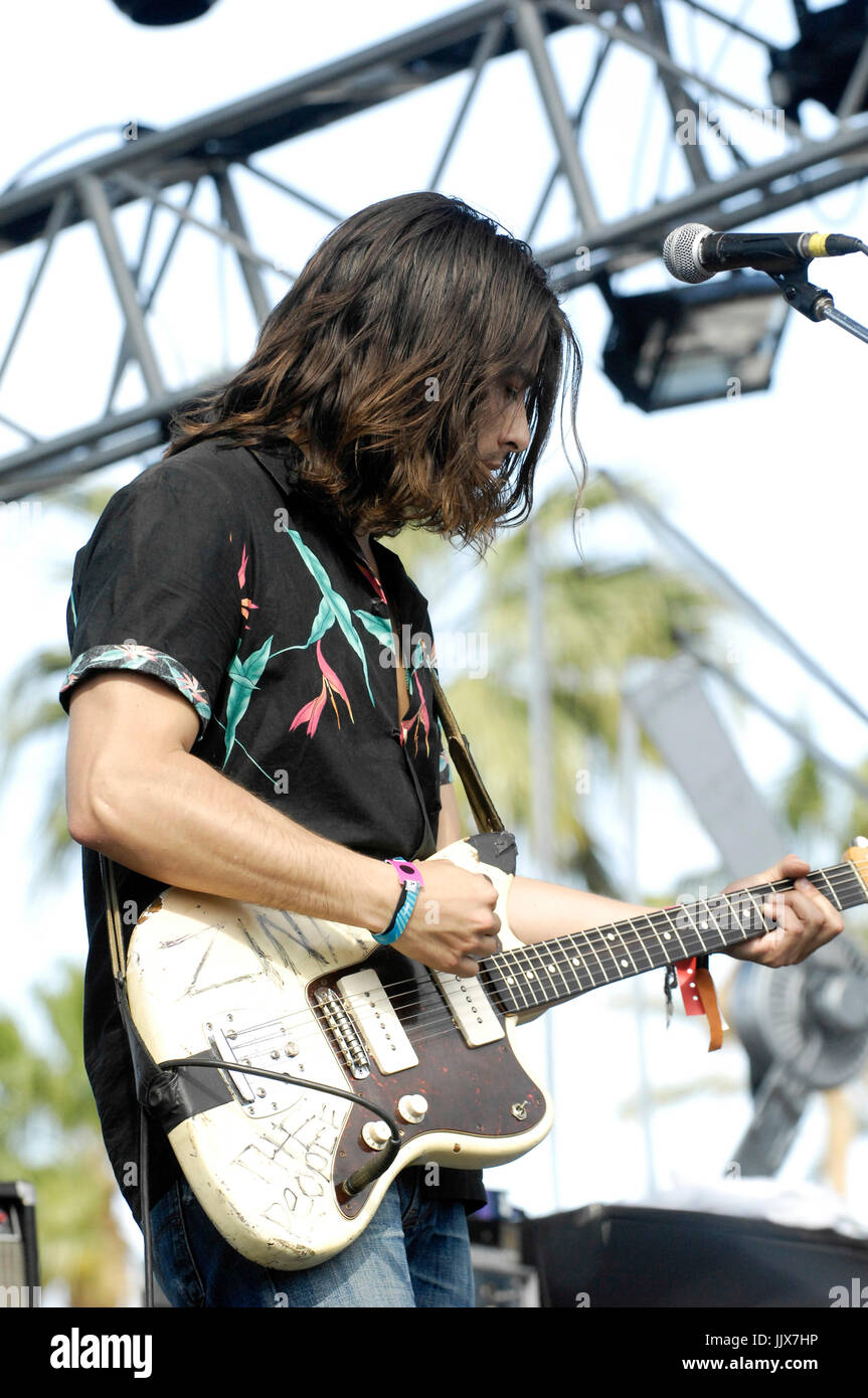 Matthew Vasquez Delta Spirit performs 2011 Coachella Music Festival ...