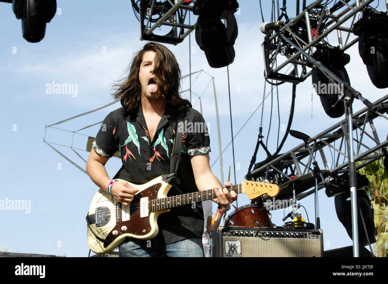 Matthew Vasquez Delta Spirit performs 2011 Coachella Music Festival ...