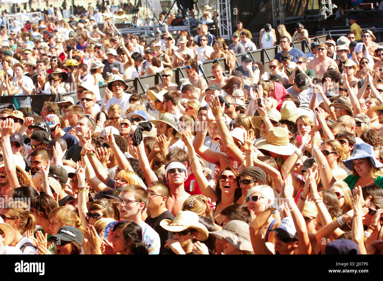 Crowd 2008 Coachella festival Indio Stock Photo - Alamy