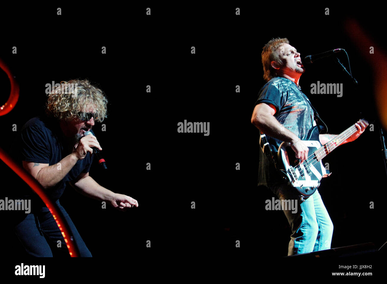 (L-R) Sammy Hagar Michael Anthony Chickenfoot perform Gibson ...