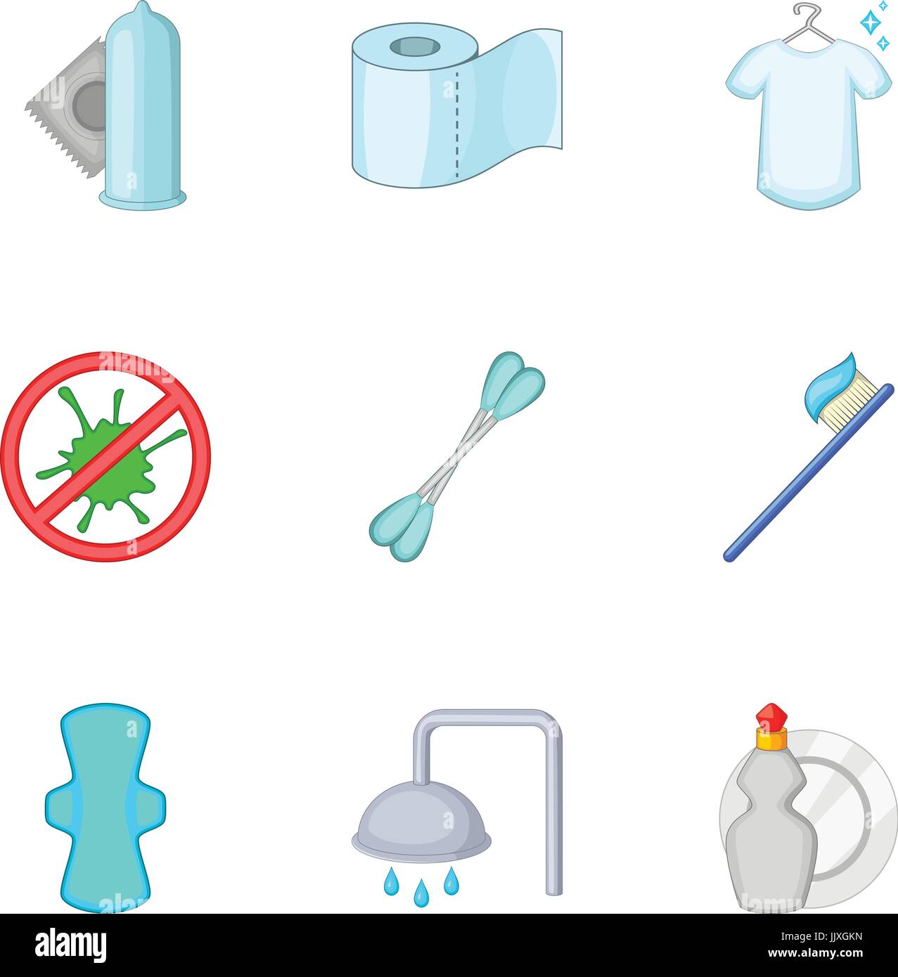 Purity things icons set, cartoon style Stock Vector Image & Art - Alamy