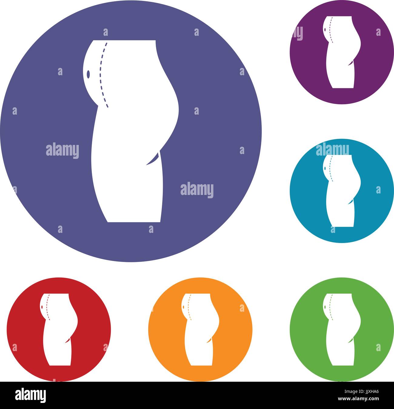 Woman prepared to belly surgery icons set Stock Vector Image & Art - Alamy