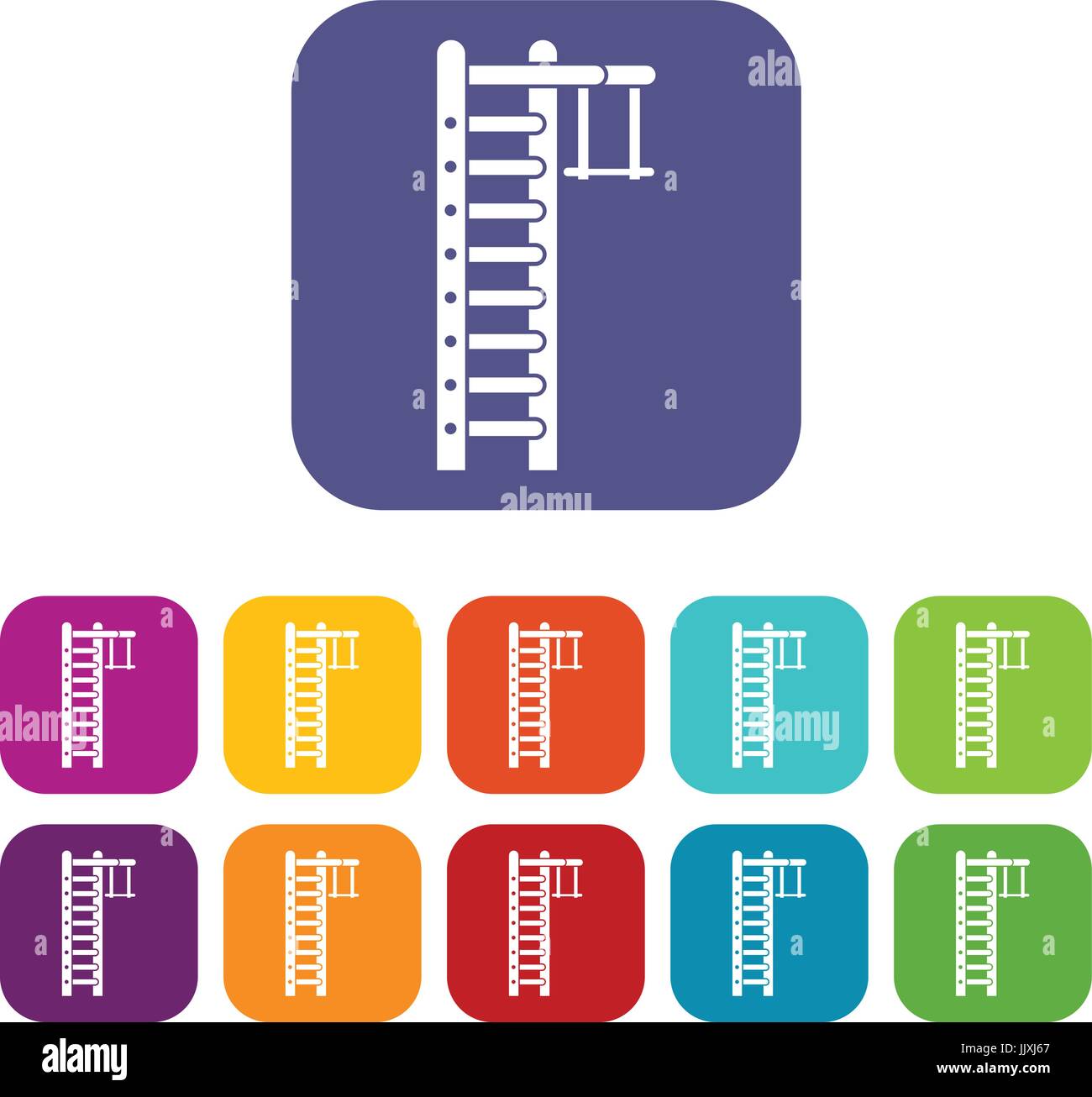 Swedish ladder icons set Stock Vector Image & Art - Alamy