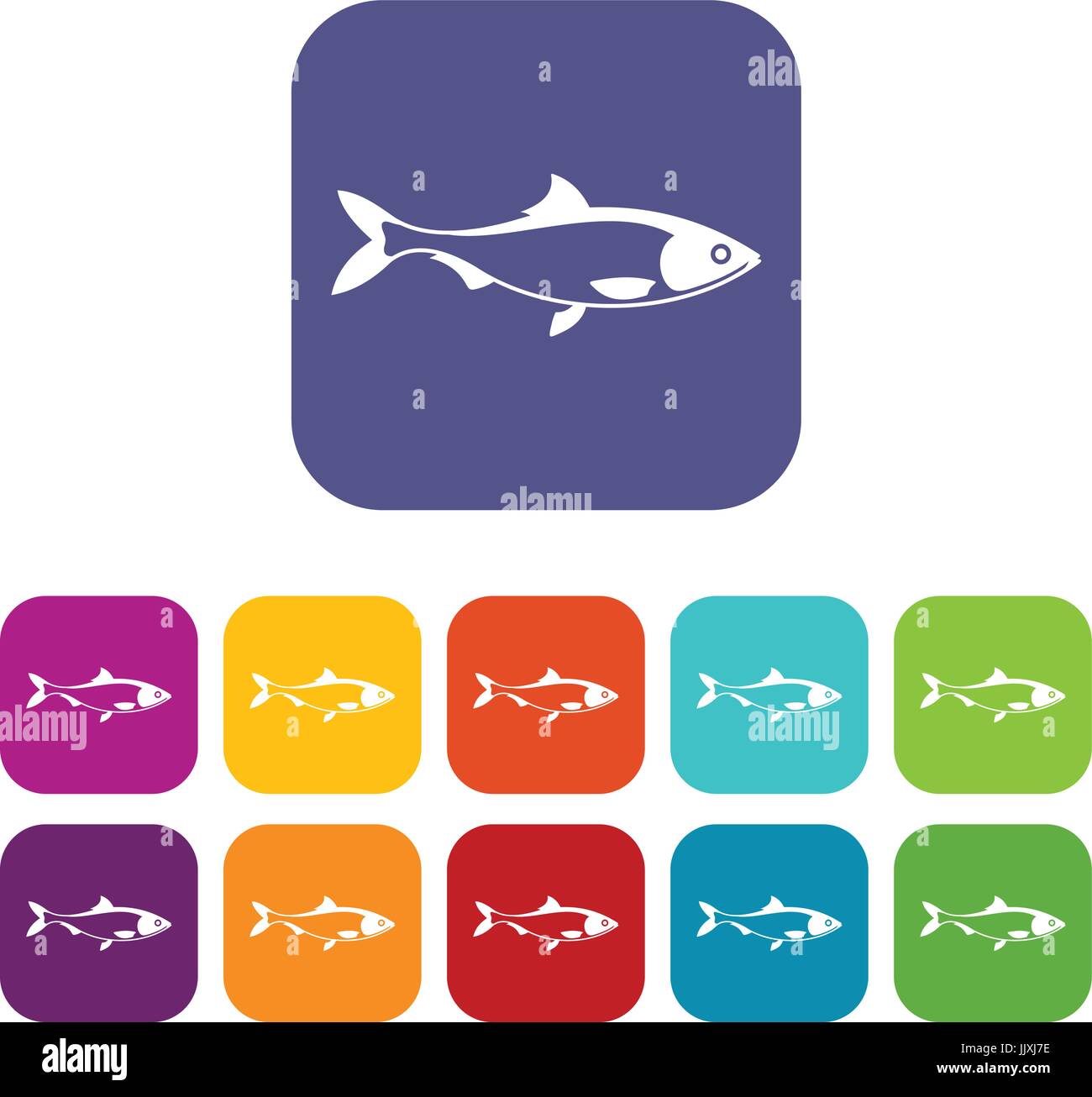 Fish icons set Stock Vector Image & Art - Alamy