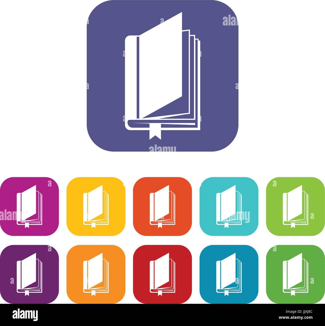 Book with bookmark icons set Stock Vector Image & Art - Alamy
