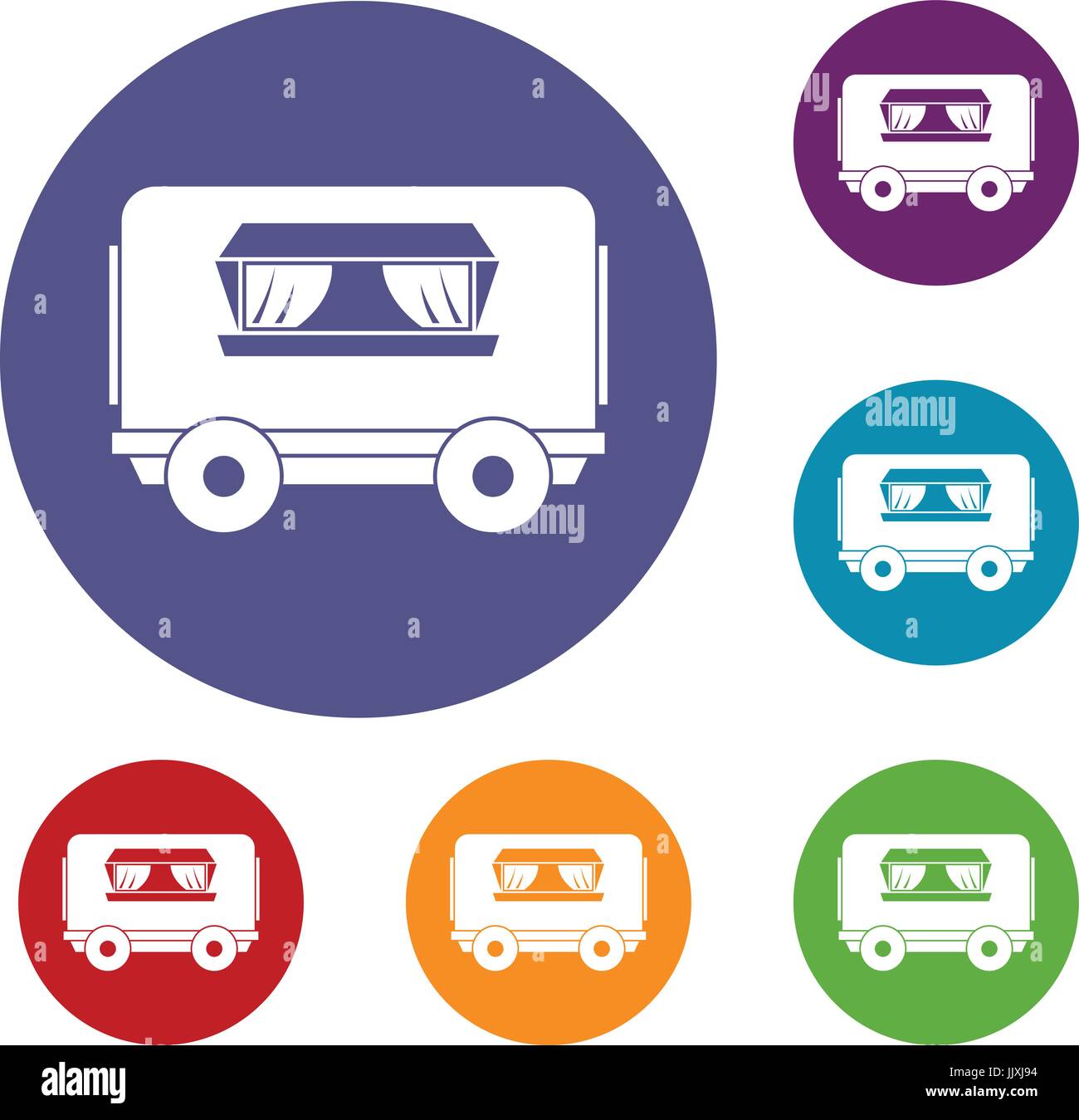 Food trailer icons set Stock Vector Image & Art - Alamy