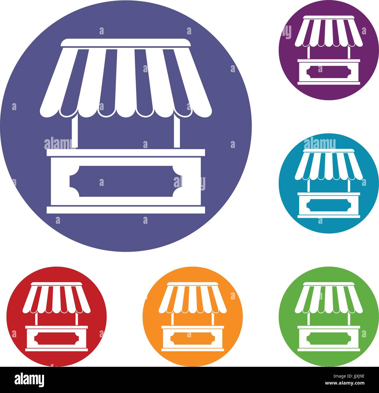 Street kiosk icons set Stock Vector Image & Art - Alamy