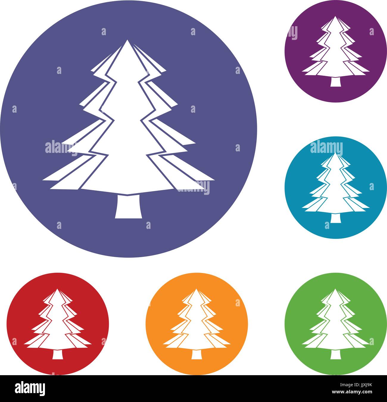 Fir tree icons set Stock Vector Image & Art - Alamy