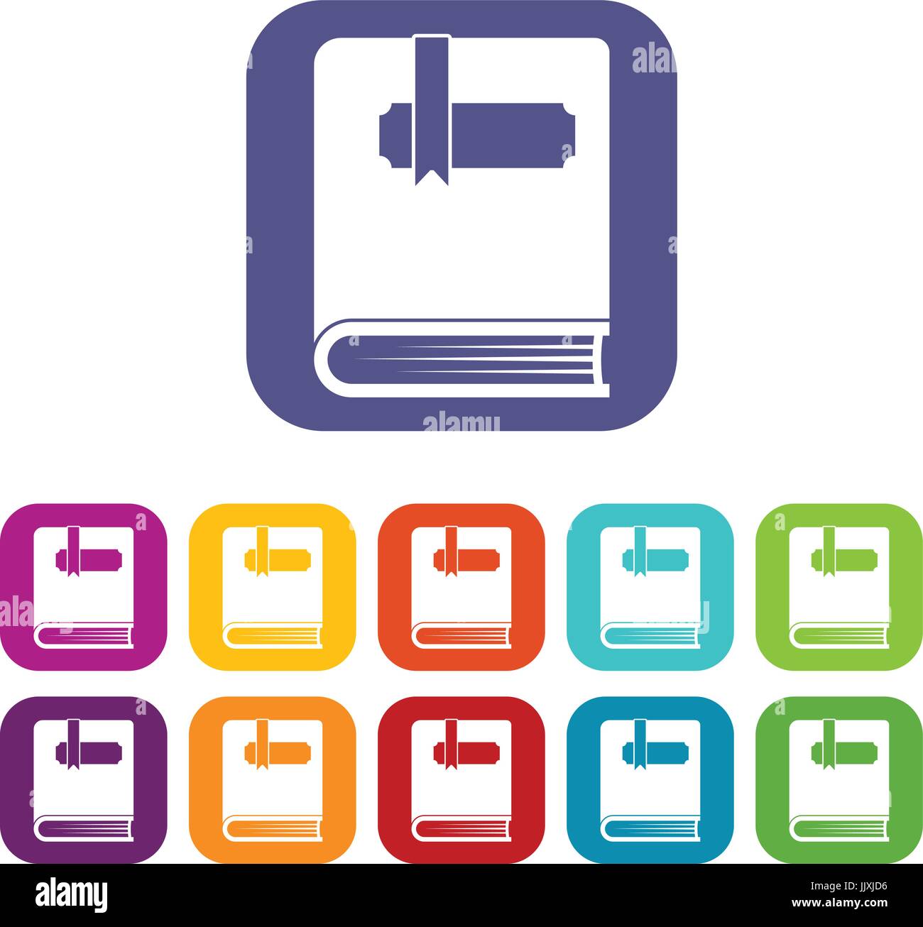 Thick book with bookmark icons set Stock Vector Image & Art - Alamy
