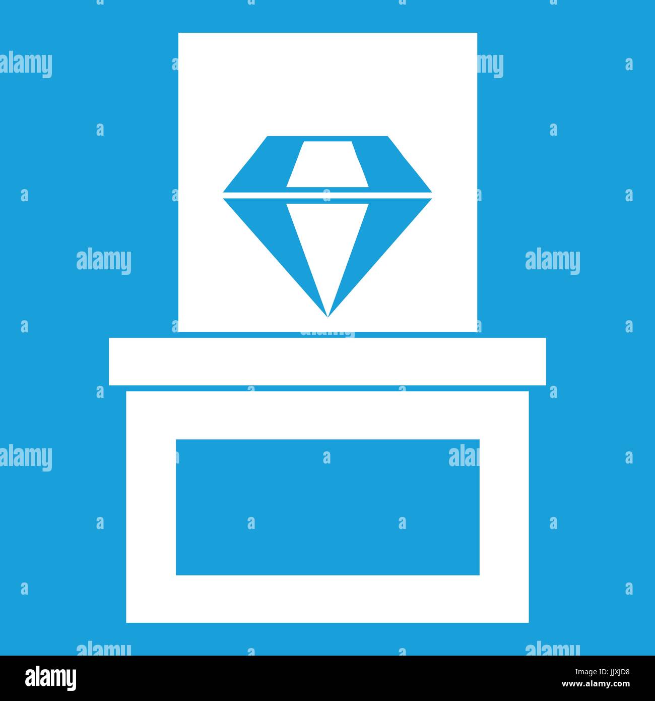 Diamond in box icon white Stock Vector Image & Art - Alamy