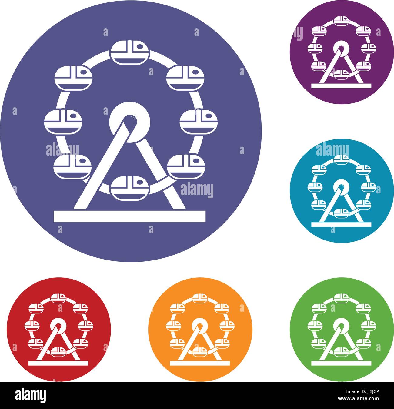 Giant ferris wheel icons set Stock Vector Image & Art - Alamy