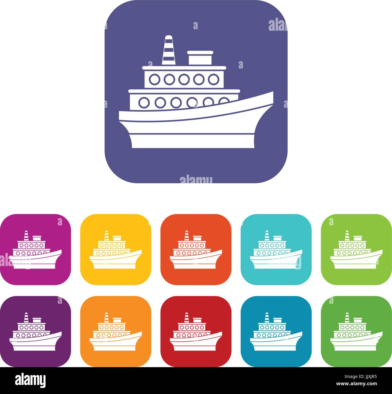 Big ship icons set Stock Vector Image & Art - Alamy