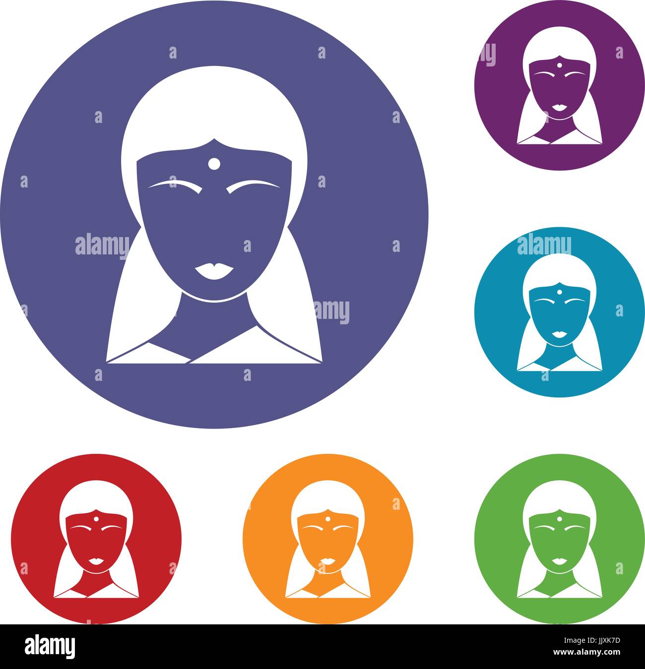 Indian woman icons set Stock Vector Image & Art - Alamy
