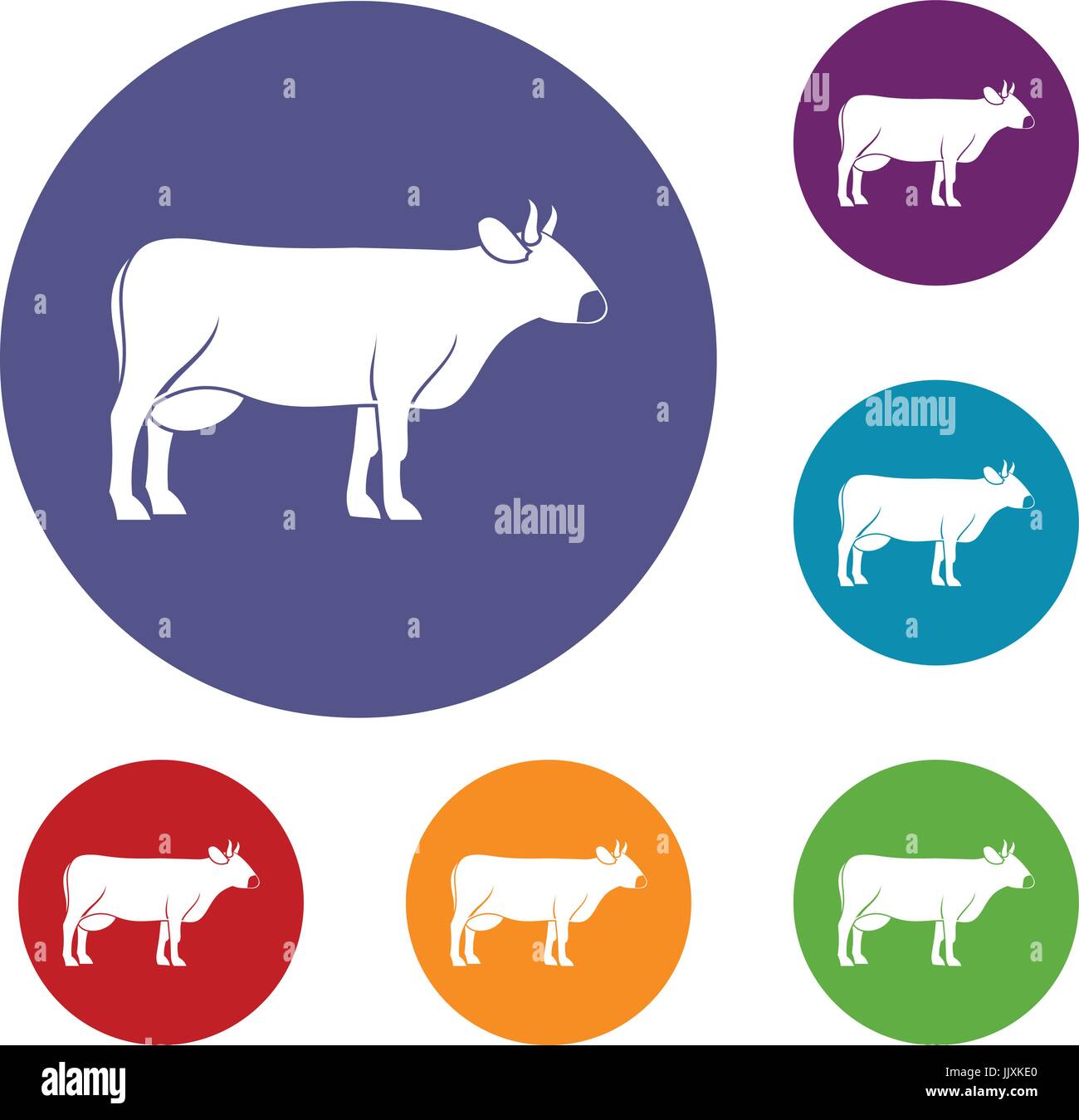 Cow icons set Stock Vector Image & Art - Alamy