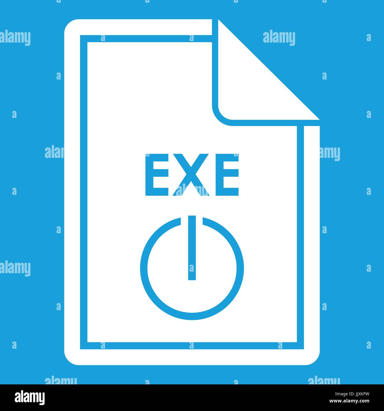 File EXE icon white Stock Vector Image & Art - Alamy