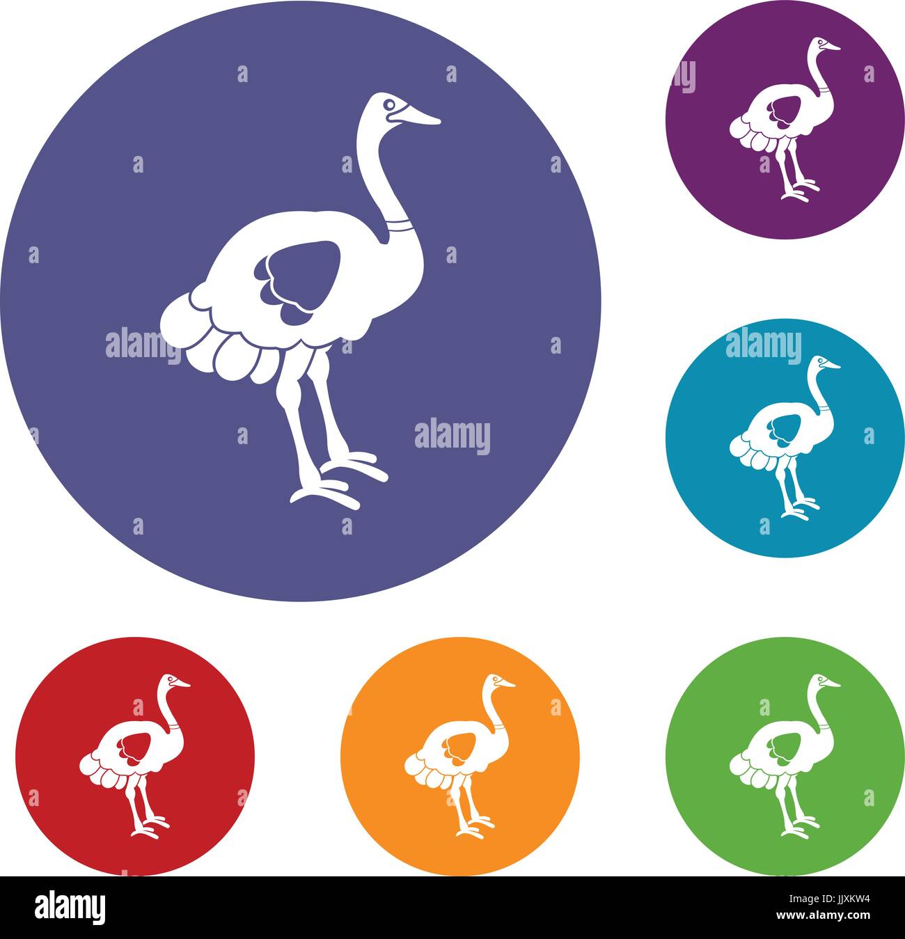Ostrich icons set Stock Vector Image & Art - Alamy