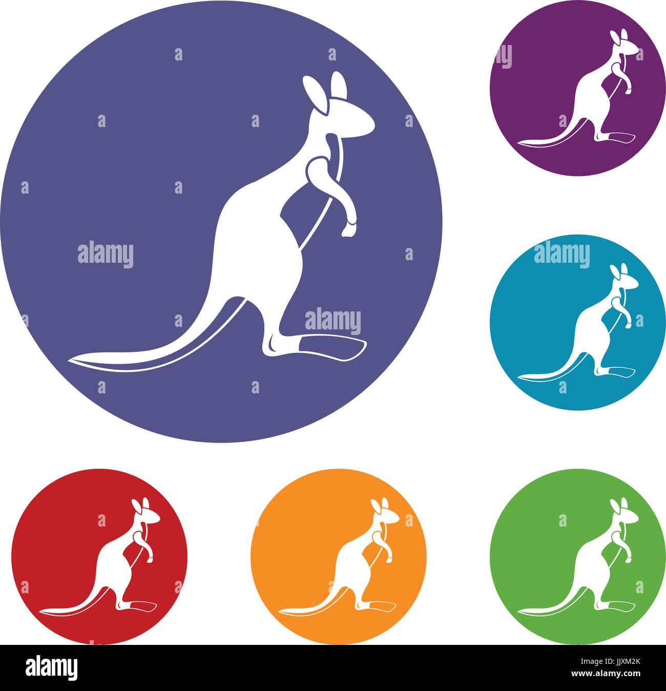 Kangaroo icons set Stock Vector Image & Art - Alamy