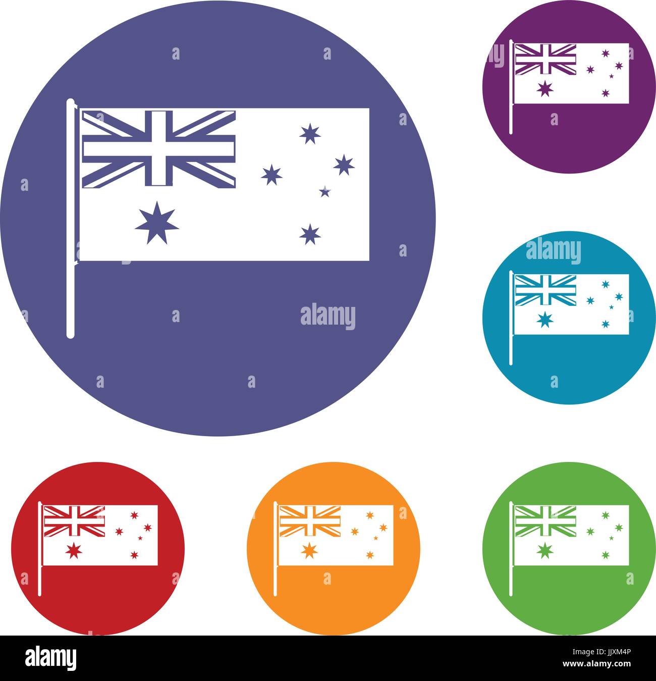Australian flag icons set Stock Vector Image & Art - Alamy