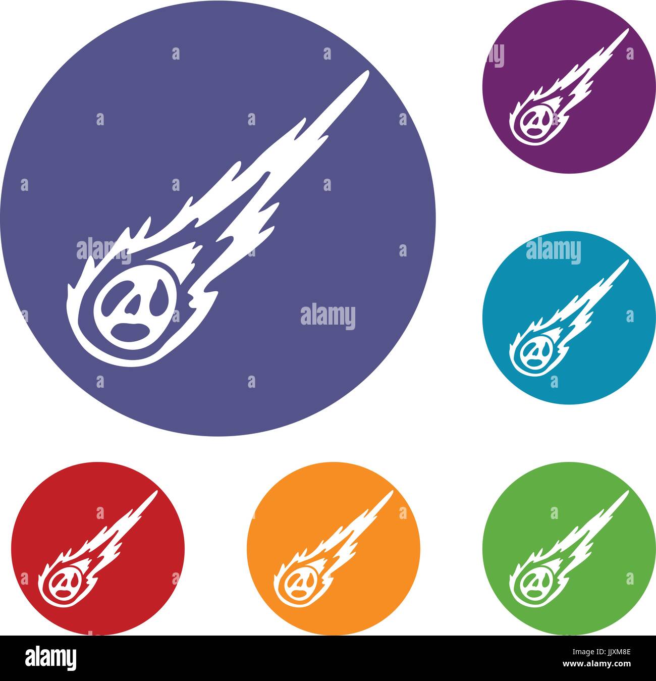 Meteorite icons set Stock Vector Image & Art - Alamy
