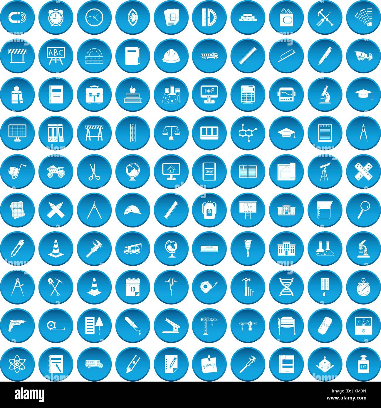 100 compass icons set blue Stock Vector Image & Art - Alamy