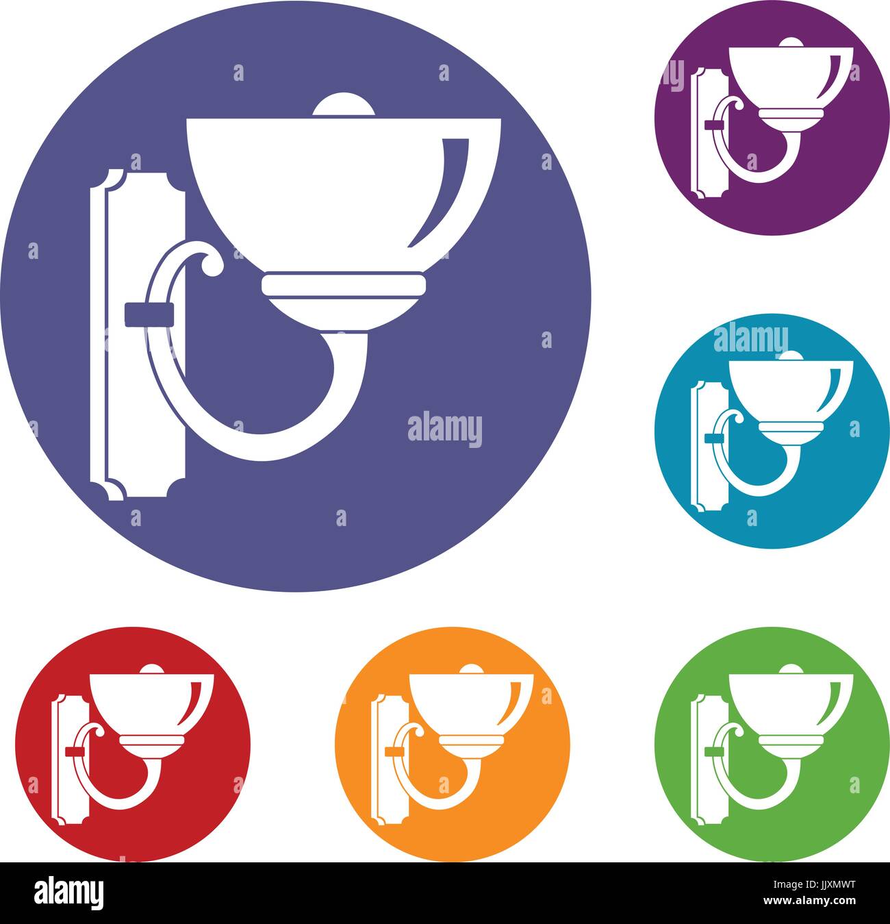 Wall lamp icons set Stock Vector Image & Art - Alamy